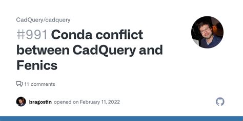 Conda Conflict Between Cadquery And Fenics · Issue 991 · Cadquery