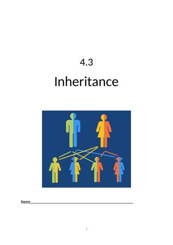 Wjec 4 3 Inheritance Teaching Resources