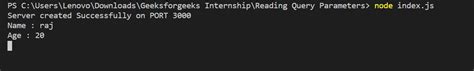 Reading Query Parameters In Node Geeksforgeeks