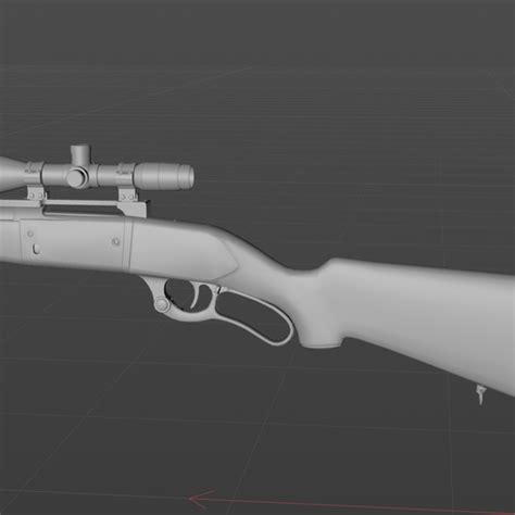 Obj File Us Savage Model99 Rifle Digital Model Material 🗺️ ・3d