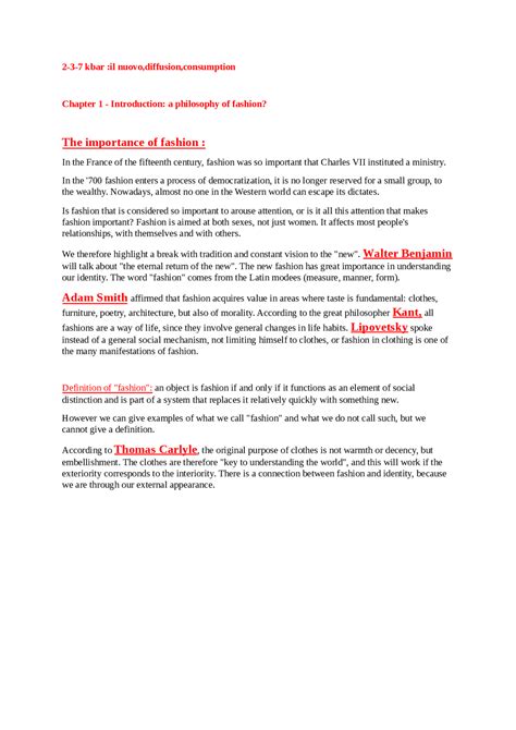 Filosofia Della Moda Docsity