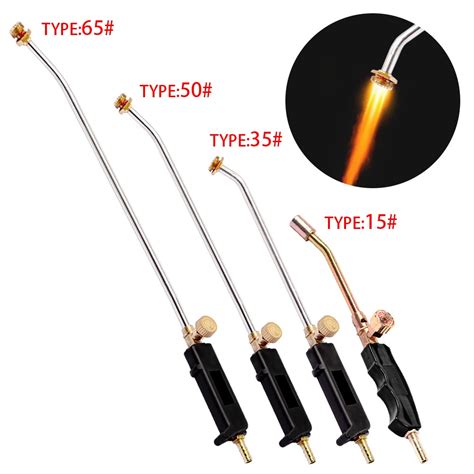 가열 토치 납땜 프로판 부탄 가스 화염 블로우 플래너 루핑 스테인레스 스틸 납땜 건 15 ~ 65 1pc용접용 토치