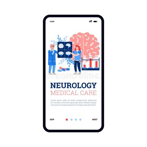 Neurology Medical Consultation Advertising Banner Cartoon Vector