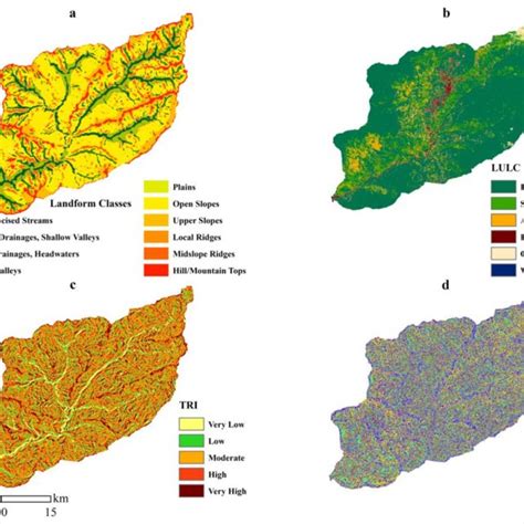 a topographic position index based landform tpi landform map b download scientific