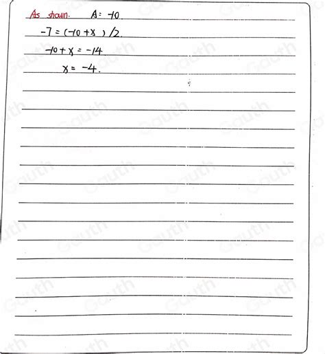 Solved Find The Coordinate Of The Other Endpoint Of A Segment Given