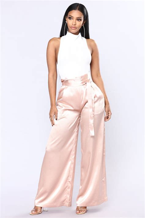 Legendary Lovers Wide Leg Pants Blush Wide Leg Pants Satin Pants Wide Leg