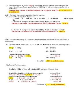 Thermodynamics Unit Review Additional In Class Practice Problems