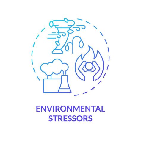 2d Gradient Environmental Stressors Icon Creative Isolated Vector