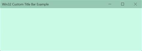 Dmitriy Kubyshkin Win32 Window Custom Title Bar Caption