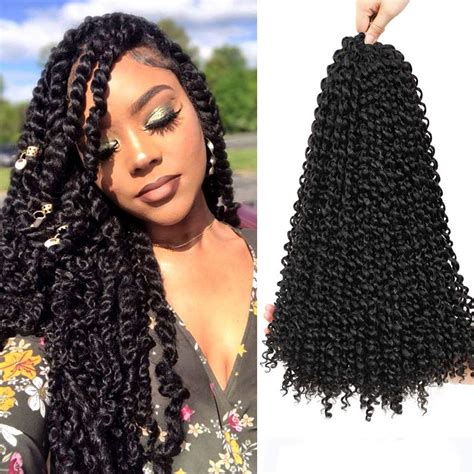 Buy 7packs Passion Twist Hair 18inch Water Wave Crochet Hair Extensions Passion Twist Crochet