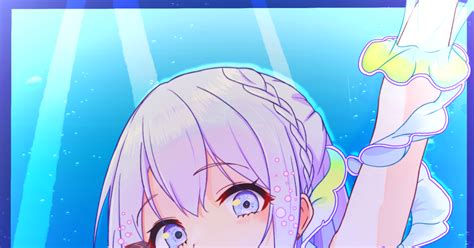 藍月なくる なくちゃ誕おめ絵 月千夜のイラスト Pixiv