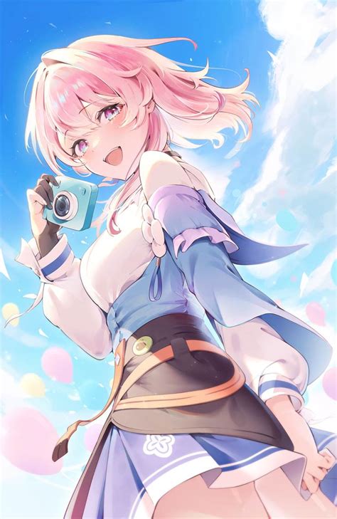 是三月吗插画师みやとみや的三月七插画图片 Bobopic