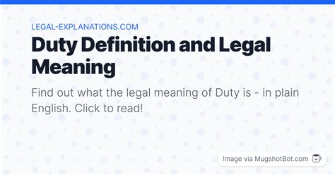 Duty Definition What Does Duty Mean