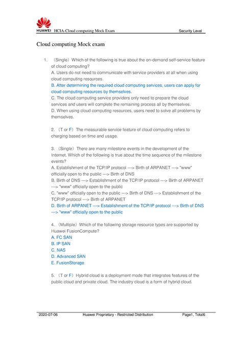 cloud computing mock exam cloud computing mock exam （single）which of