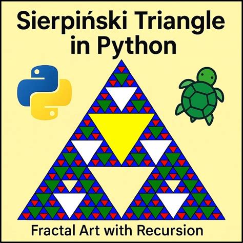Create The Sierpiński Triangle With Python Turtle Fractal Art Tutorial Python Turtlegraphics