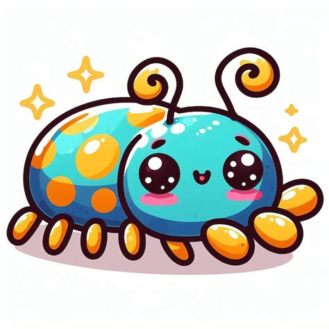 Premium Vector Colorful Cute Bug Hand Drawn Vector Illustration