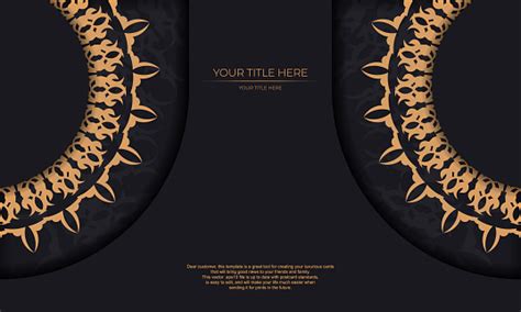 빈티지 패턴초대 카드 디자인 고급 모노그램 장식품과 디자인장소가 있는 블랙 배너 템플릿 검은색에 대한 스톡 벡터 아트 및 기타 이미지 검은색 금 금속 금색 Istock