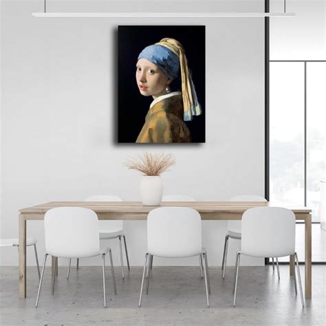 Картина на холсте репродукция Девушка с жемчужной сережкой Ян Вермеер Cash Flow Art