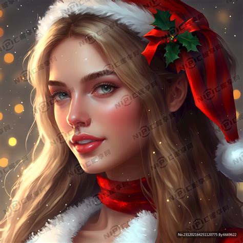 Ai创作图欧美 女孩 圣诞节 昵图网