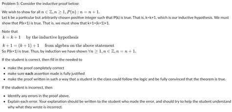 solved problem 5 consider the inductive proof below we
