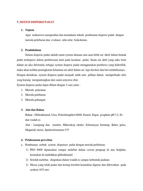 Sistem Dispersi Padat Glibenklamid Pdf