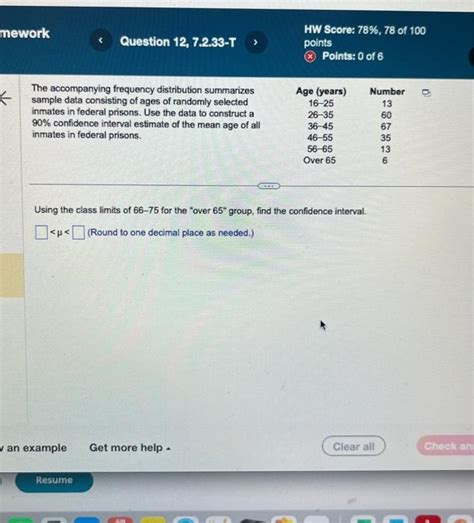 Solved The Accompanying Frequency Distribution Summarizes Chegg