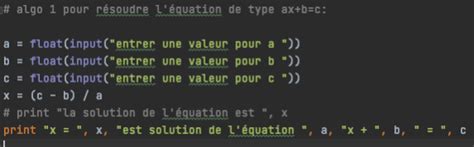 Définition D Algorithme Facile Pour Résoudre Les équations En Python