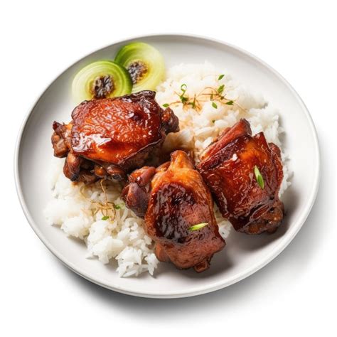 Premium Ai Image Delicious Filipino Adobo Chicken On A Plate For Your