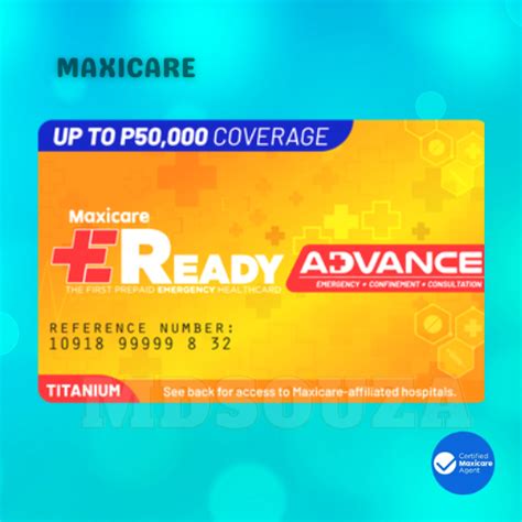 Maxicare Eready Advance Titaniumemergency Cardprepaid Planhealth