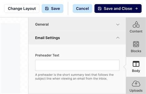 Adding Preheader Text Switchboard Knowledge Library