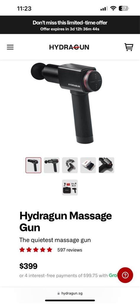 Hydragun Massage Gun Health And Nutrition Massage Devices On Carousell