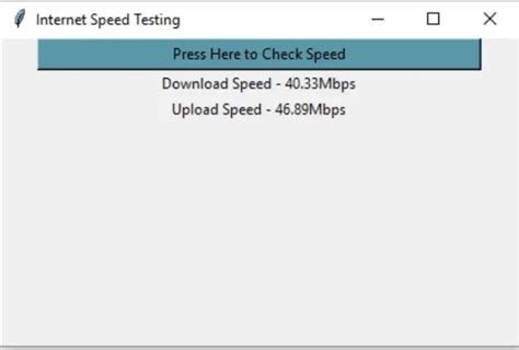 gui based internet speed test using python with source code