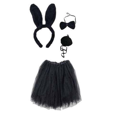 Kit Tiara De Coelho Saia Tule Para Adultos Fantasia Cosplay Para