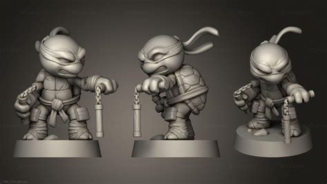 Chibi Funko Chibi Ninja Turtles Michelangelo Chibi 3141 3d Stl Model For Cnc