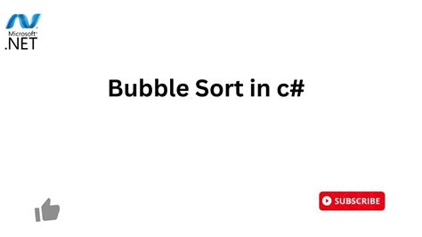 Bubble Sort Of An Array In C YouTube