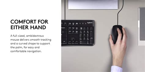 Logitech Mk120 Wired Keyboard With Mouse Combo Arabic Layout Black