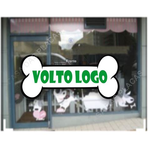 Placa Volto Logo Com Cordao E Ventosa Desenho Osso Em Pvc Shopee Brasil