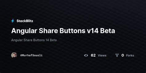 Angular Share Buttons V Beta Stackblitz