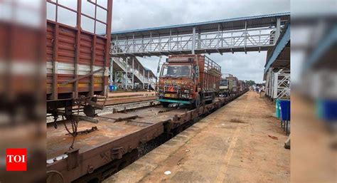 Bengaluru After Botched Launch Ro Ro Train Leaves For Solapur