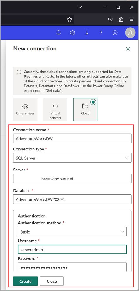 在 Power Bi 服务中创建和共享云数据源 Power Bi Microsoft Learn