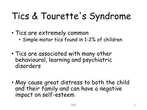 Tics And Tourettes Syndrome Pptx