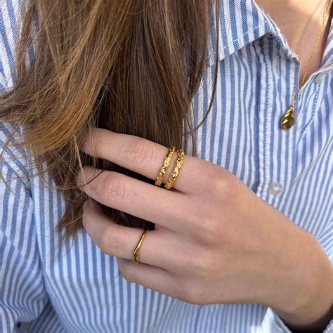 Rusty Ring 18 Karaat Verguld Goud Emro Sport And Fashion
