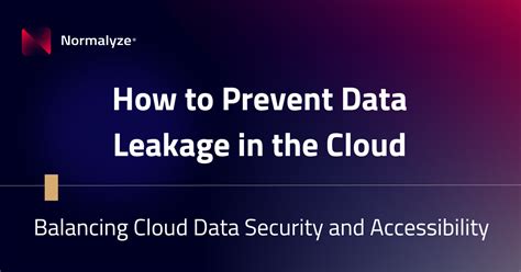 How To Prevent Data Leakage In The Cloud Normalyze