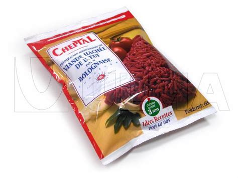 Gefrorenes Hackfleisch Verpackt Mit Einer Vertikalmaschine Vffs In