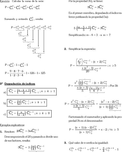 Factorial Y Combinatorio Coeficiente Binomial Ejercicios Resueltos Pdf