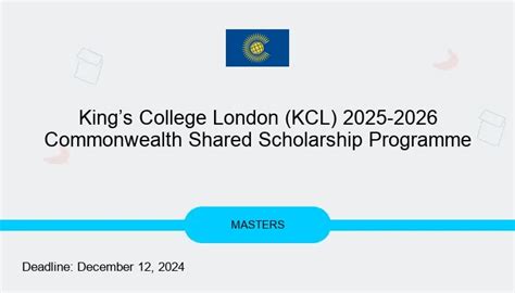 Kings College London Kcl 2025 2026 Commonwealth Shared Scholarship
