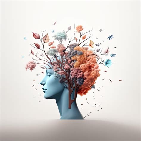 Premium Photo Surreal Portrait Of A Woman With A Tree For Hair