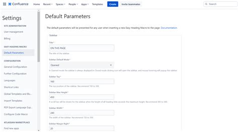 easy heading macro floating table of contents atlassian marketplace