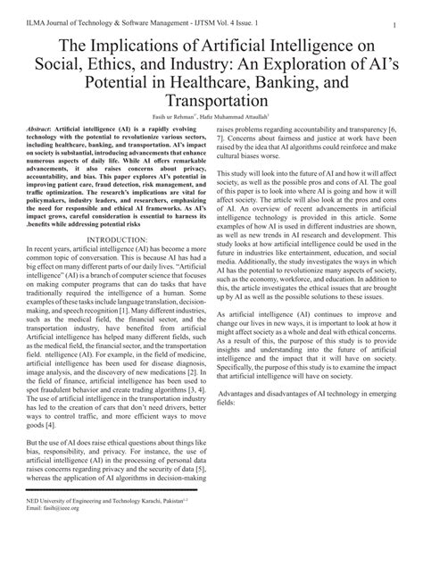 Pdf The Implications Of Artificial Intelligence On Society Ethics