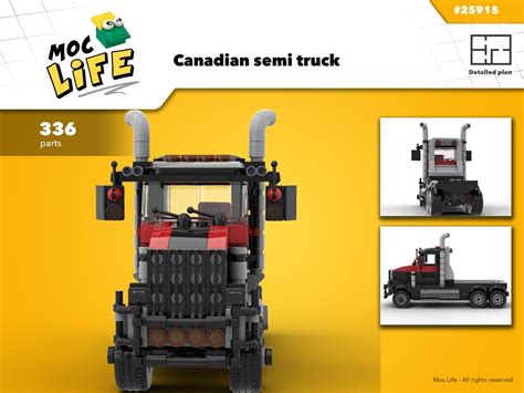 Lego Moc Semi Truck By Moclife Rebrickable Build With Lego